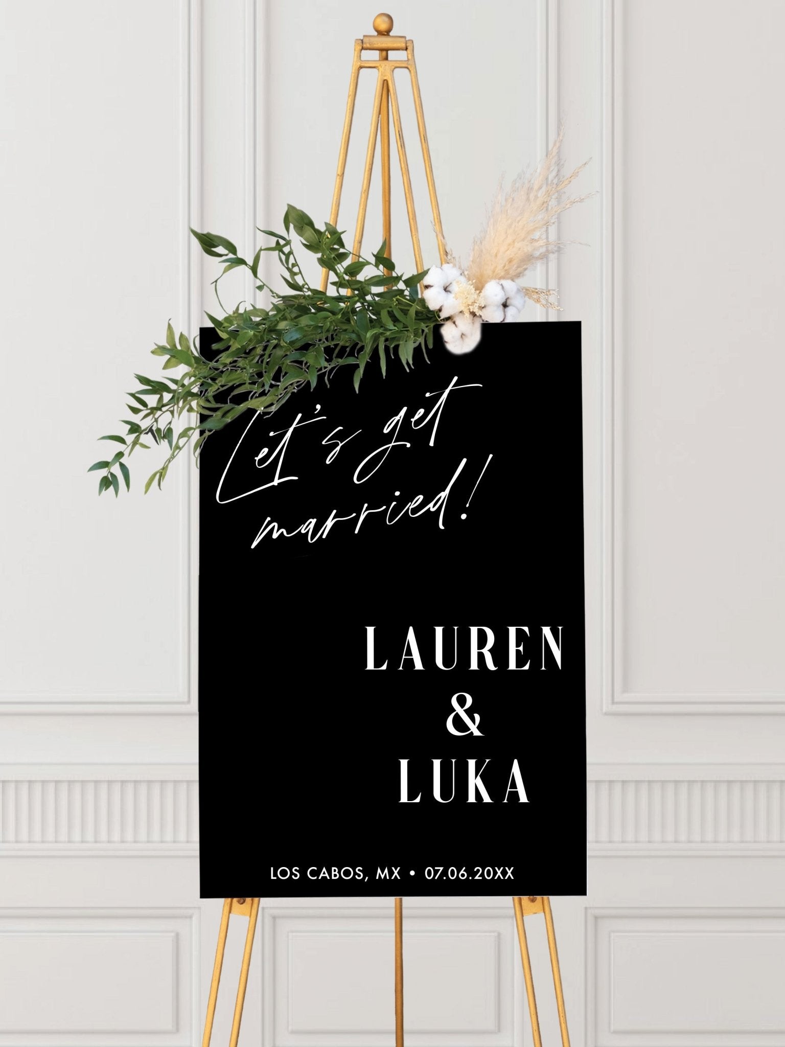 Let's Get Married Wedding Welcome Sign – JJ's Party House