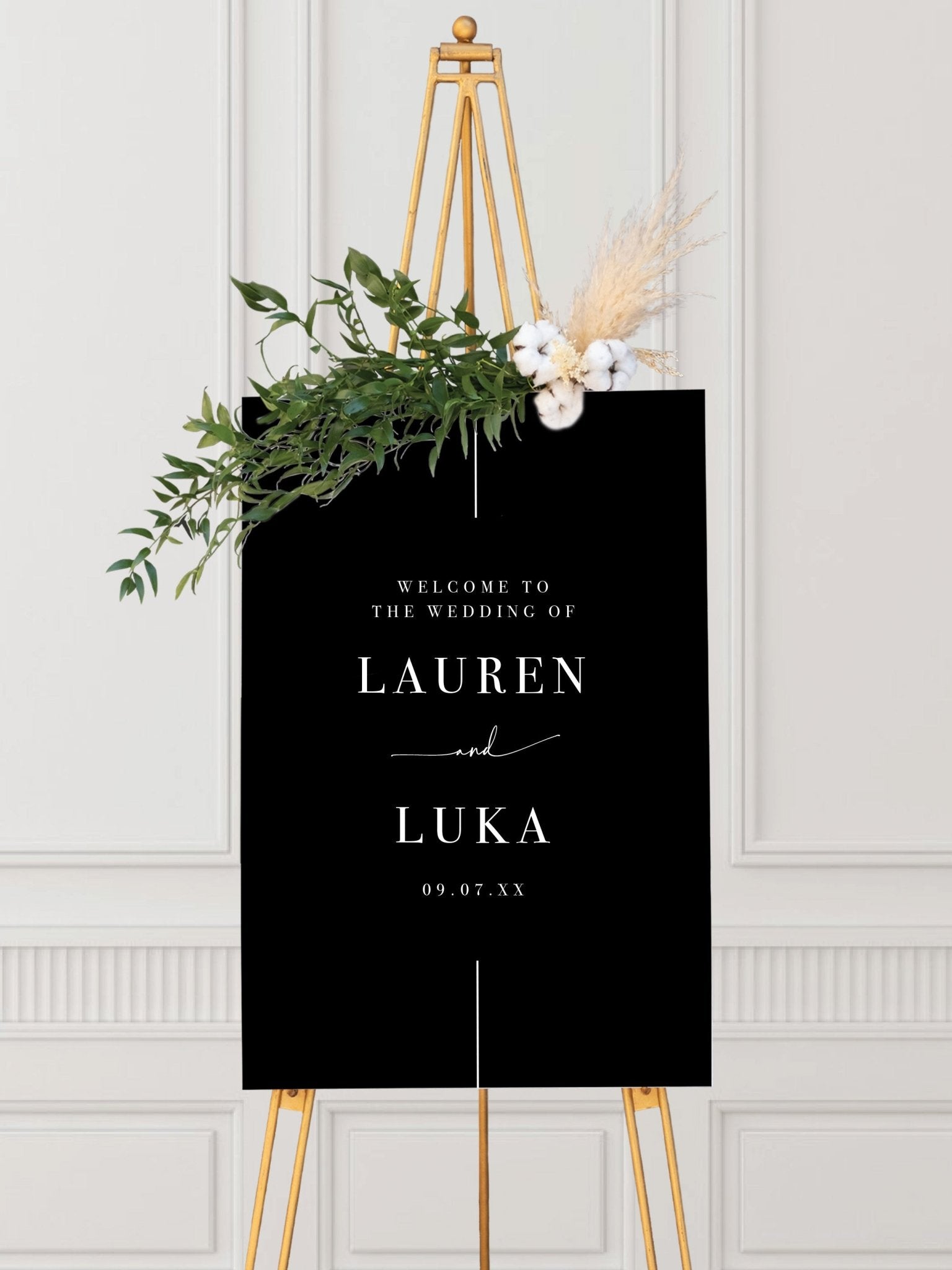 Inline Modern Minimal Wedding Welcome Sign – JJ's Party House
