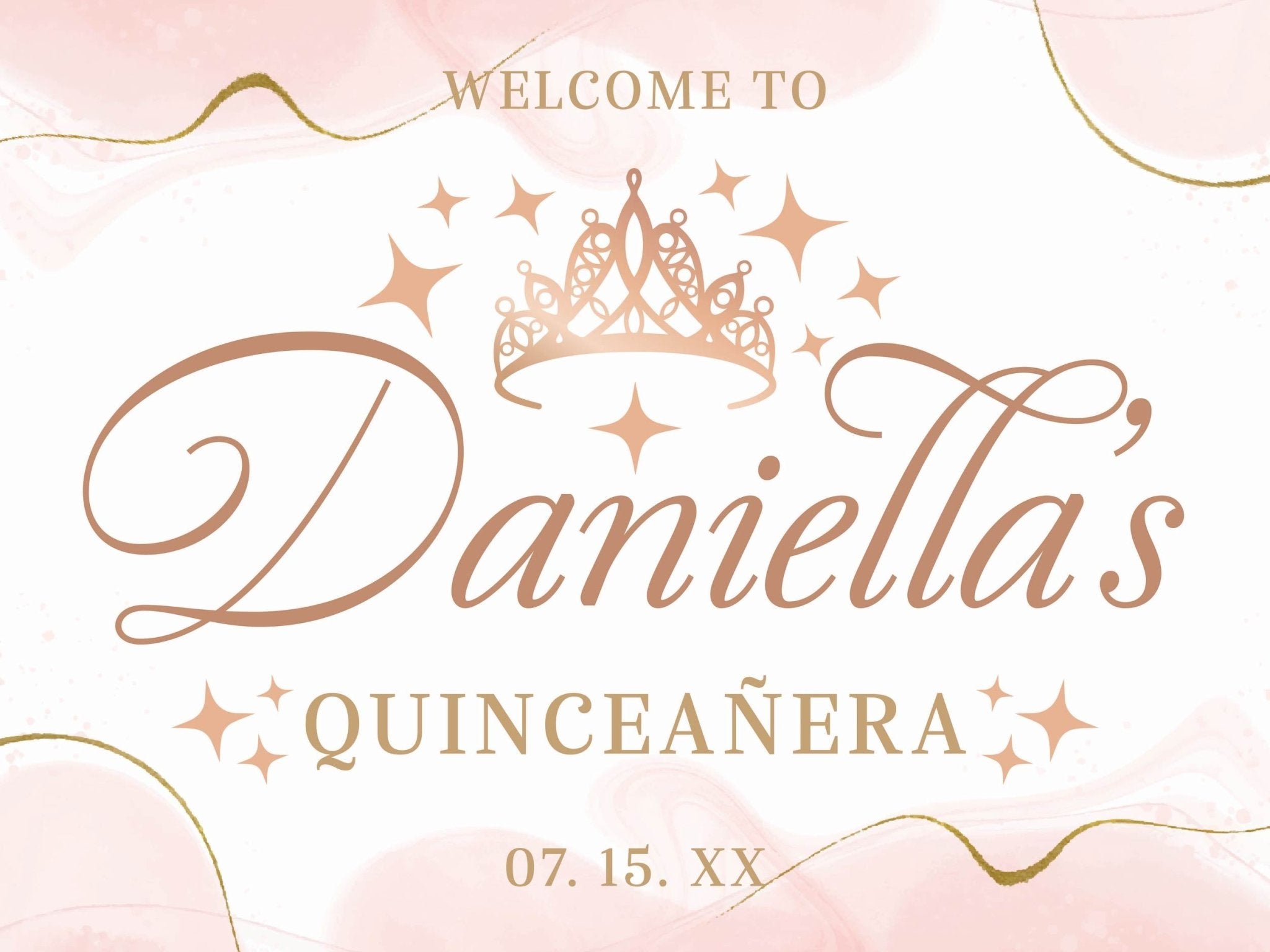 Quinceanera Welcome Sign: Quinceanera Tiara Welcome Sign – JJ's Party House