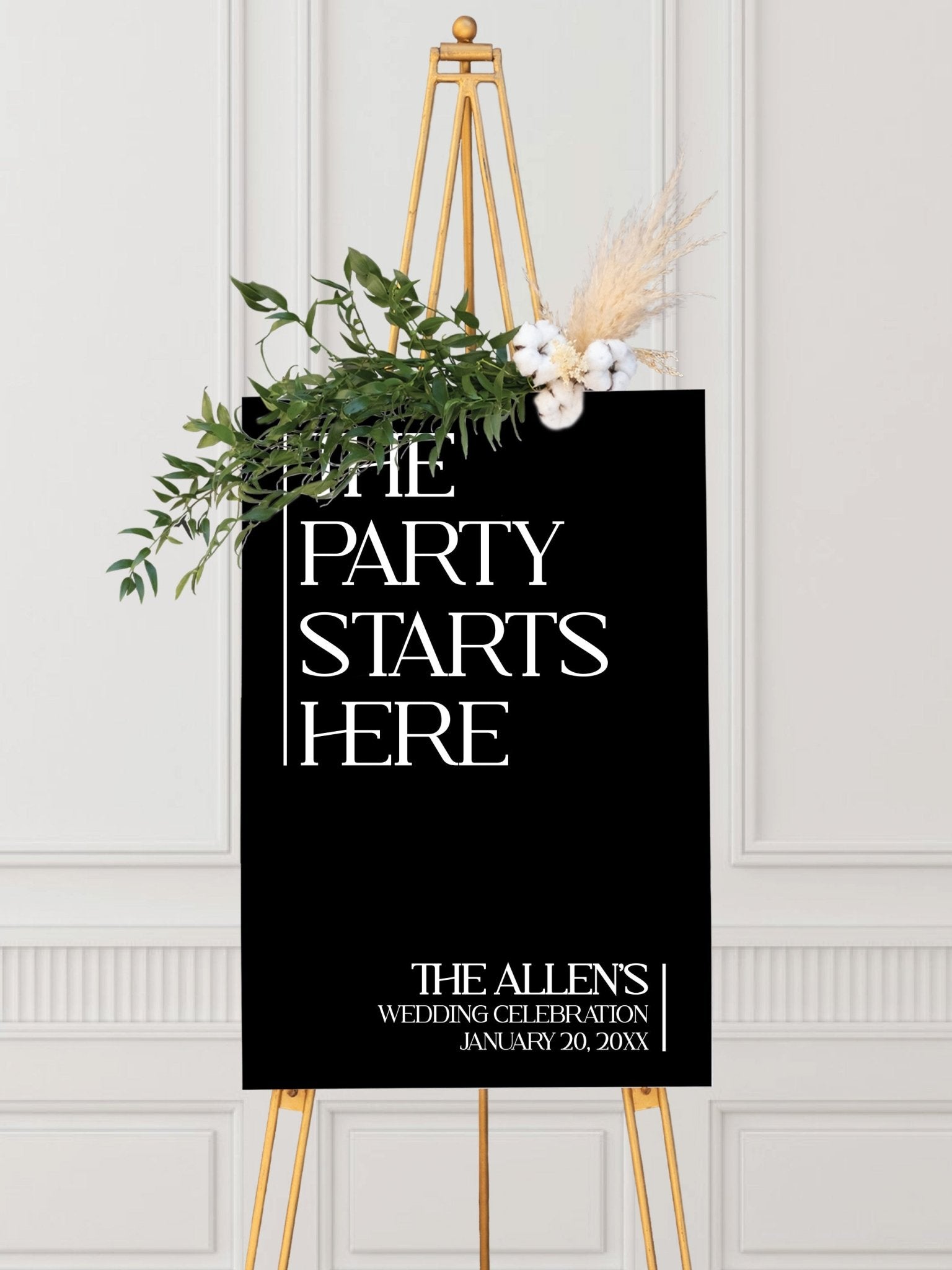 The Party Starts Here Wedding Welcome Sign – JJ's Party House
