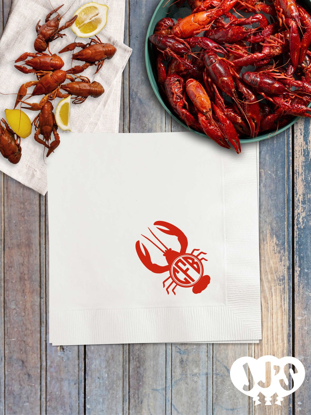 Crawfish Couture Personalized Crawfish Boil Napkins – JJ's Party House ...
