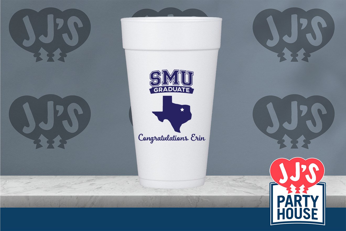 SMU Graduation Foam Cups – JJ's Party House